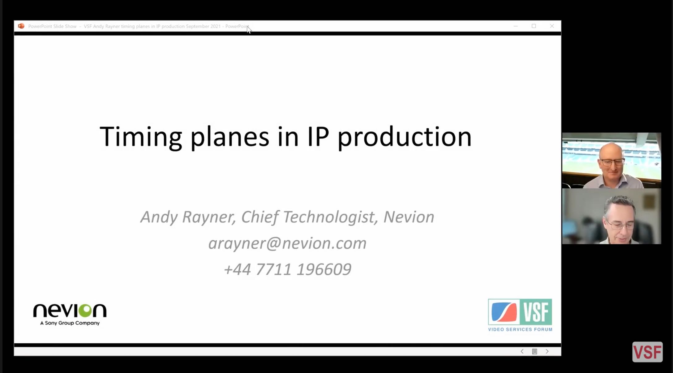 Timing in IP Production – on the Ground and in the Cloud - Nevion